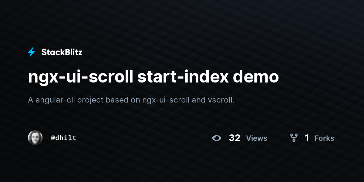ngx-ui-scroll start-index demo - StackBlitz