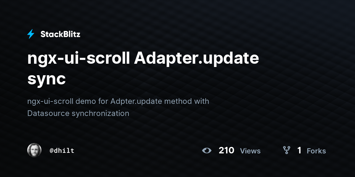 ngx-ui-scroll Adapter.update sync - StackBlitz ngx-ui-scroll Adapter.update sync - StackBlitz