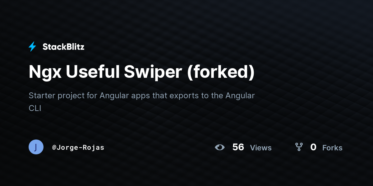 Ngx Useful Swiper (forked) - StackBlitz Ngx Useful Swiper (forked) - StackBlitz
