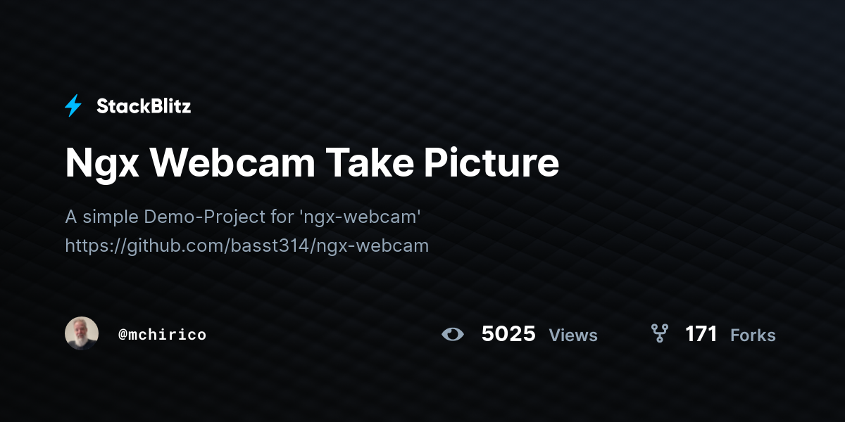 Ngx Webcam Take Picture - StackBlitz