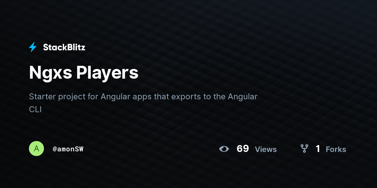 Ngxs Players - StackBlitz