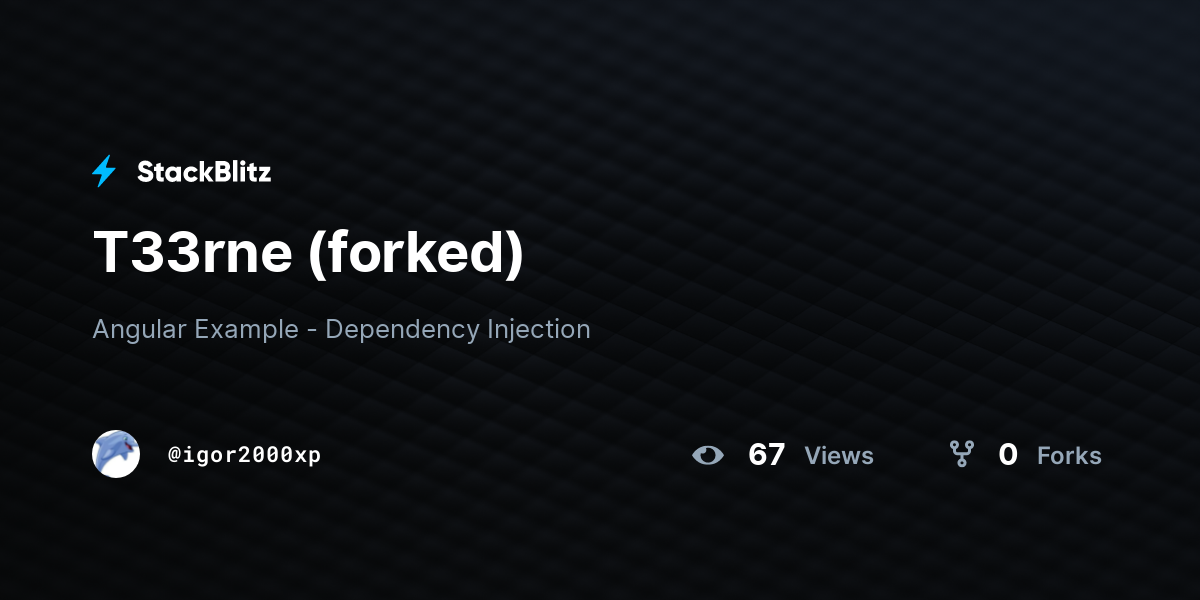 T33rne (forked) - StackBlitz