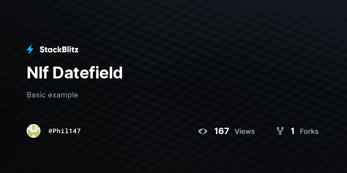 Nlf Datefield Stackblitz