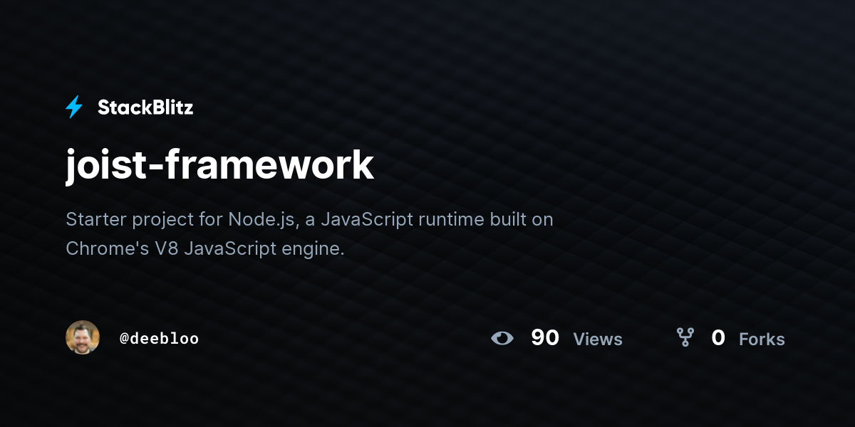 joist-framework - StackBlitz