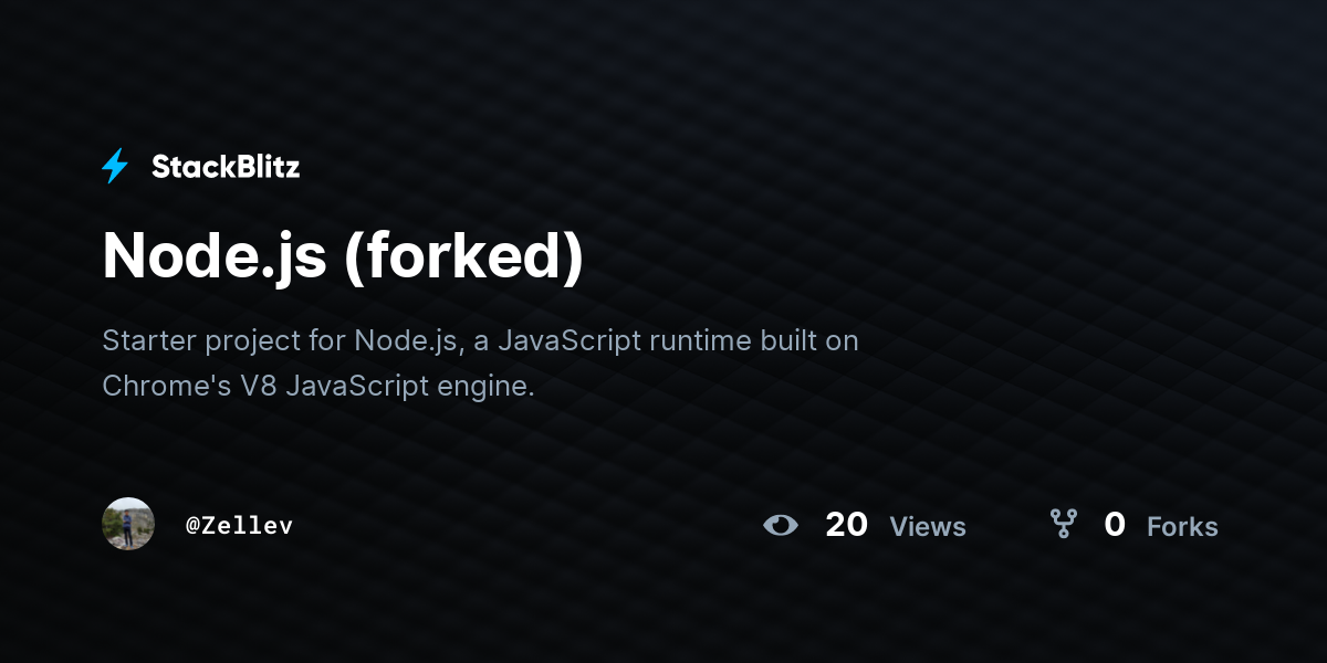 Node.js (forked) - StackBlitz