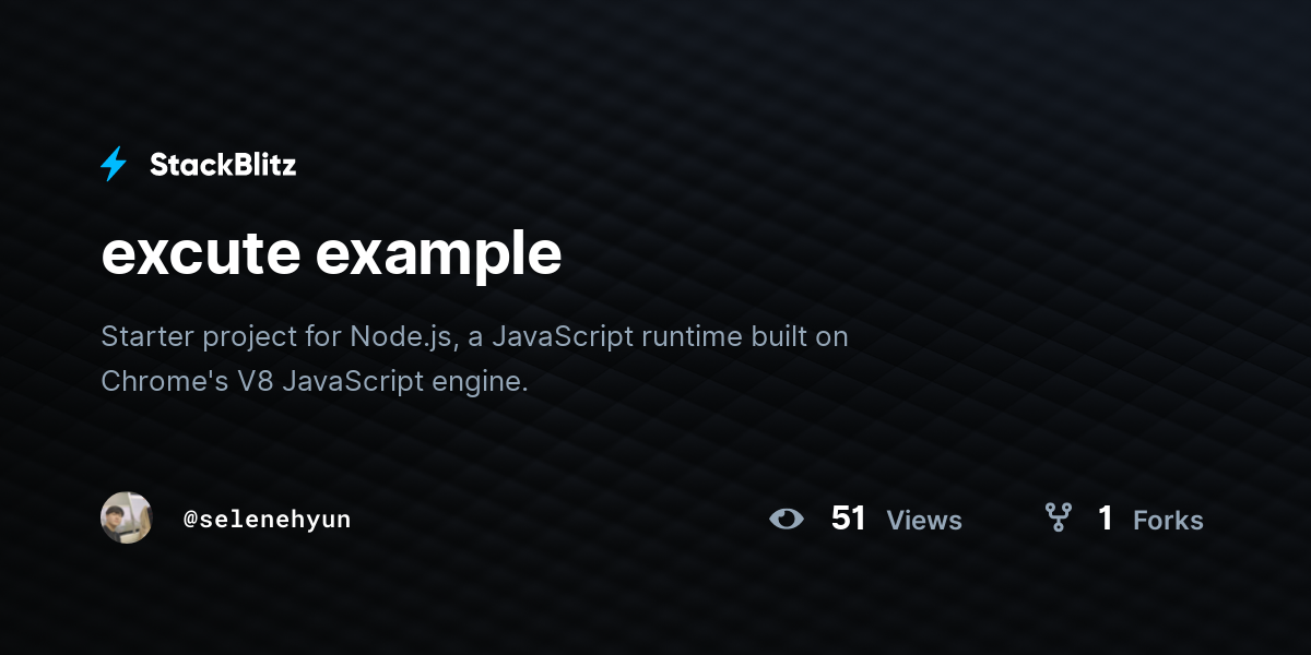 excute example - StackBlitz