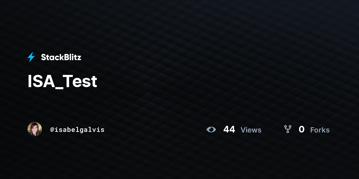 ISA_Test - StackBlitz
