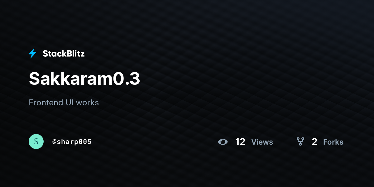 Sakkaram0.3 - StackBlitz
