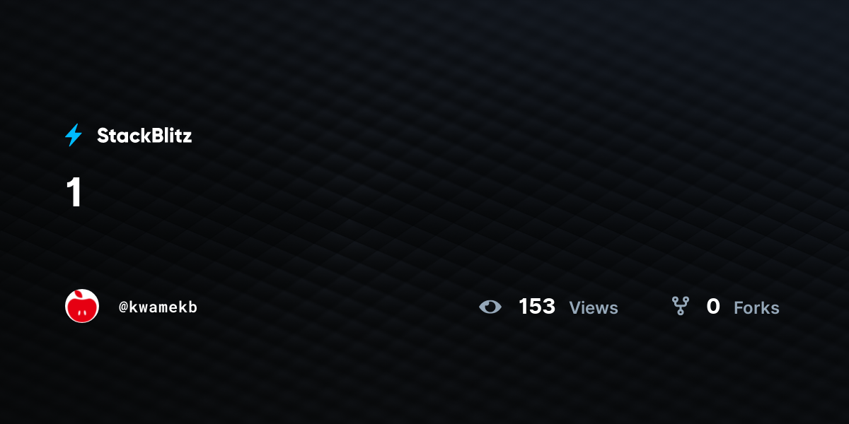 1 - StackBlitz