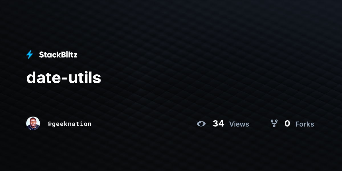 date-utils - StackBlitz