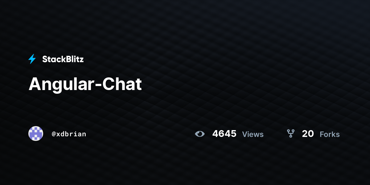 Angular-Chat - StackBlitz