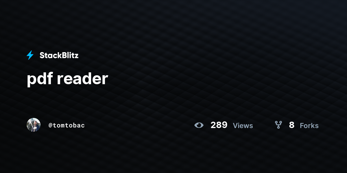 pdf reader - StackBlitz