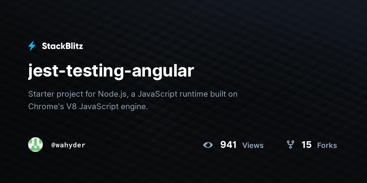 jest-testing-angular - StackBlitz