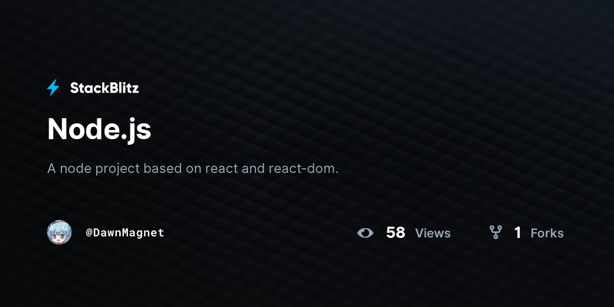 Node.js - StackBlitz
