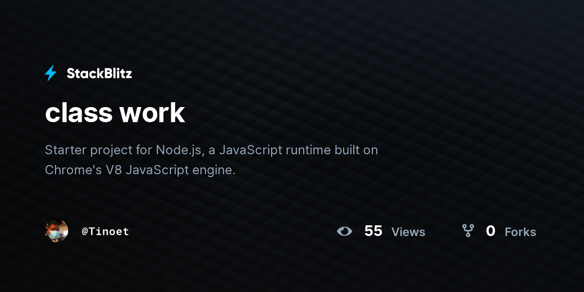 class work - StackBlitz