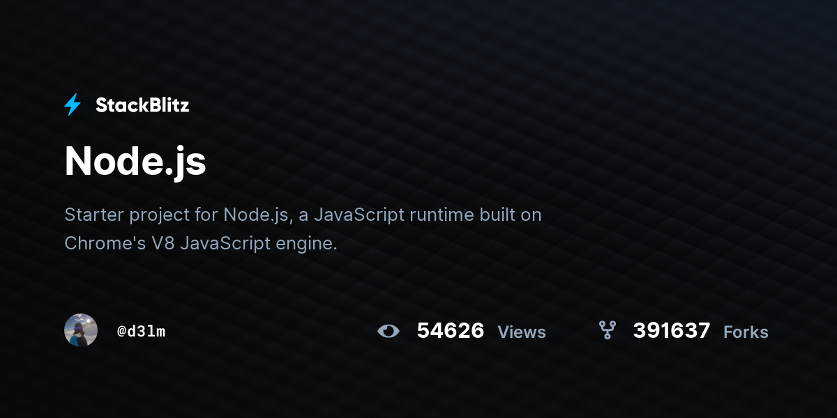 Node.js - StackBlitz
