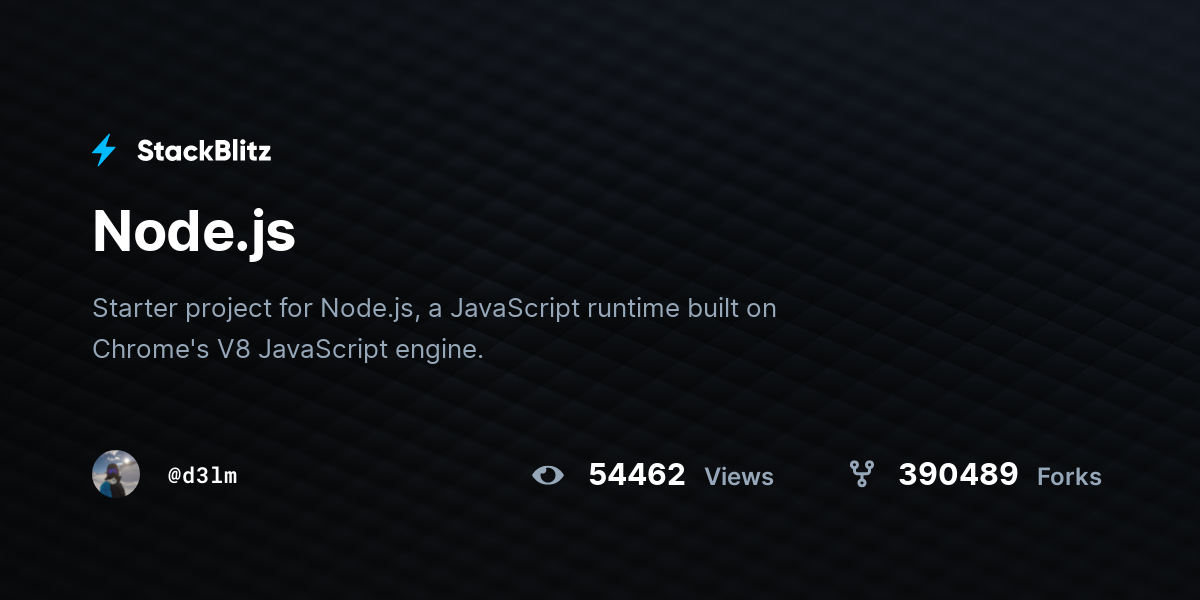Node.js - StackBlitz