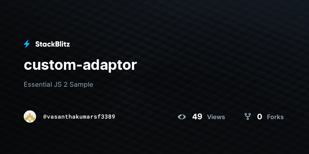 custom-adaptor - StackBlitz