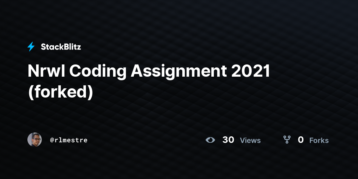 Nrwl Coding Assignment 2021 (forked) - StackBlitz Nrwl Coding Assignment 2021 (forked) - StackBlitz