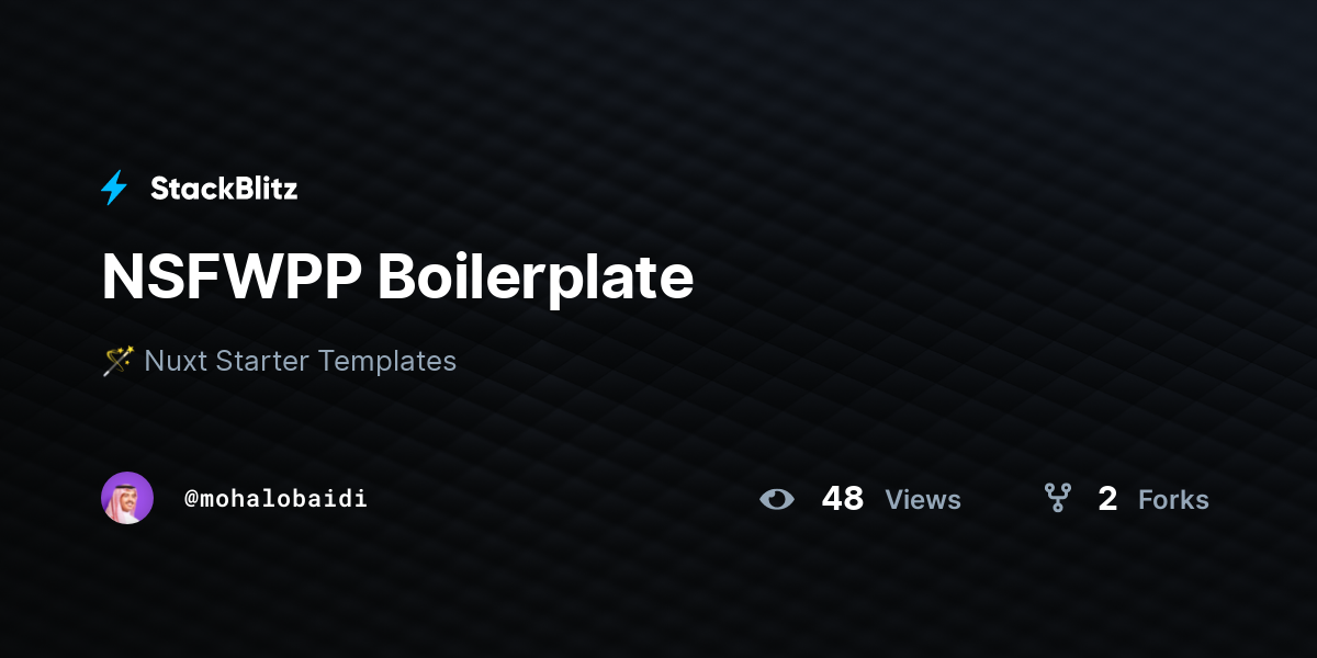 NSFWPP Boilerplate - StackBlitz