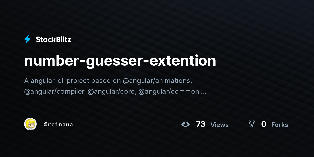 number-guesser-extention - StackBlitz