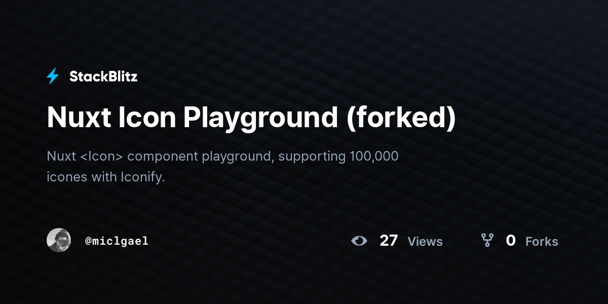 Nuxt Icon Playground (forked) - StackBlitz
