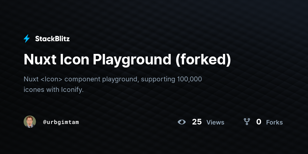 Nuxt Icon Playground (forked) - StackBlitz