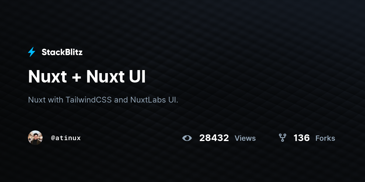 Nuxt Nuxt Ui Stackblitz