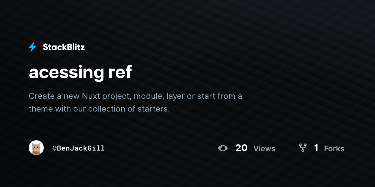 Acessing Ref Stackblitz