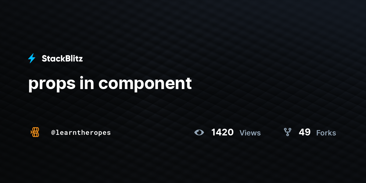 props in component - StackBlitz