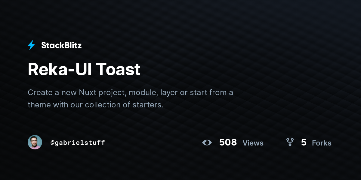 Reka-UI Toast - StackBlitz