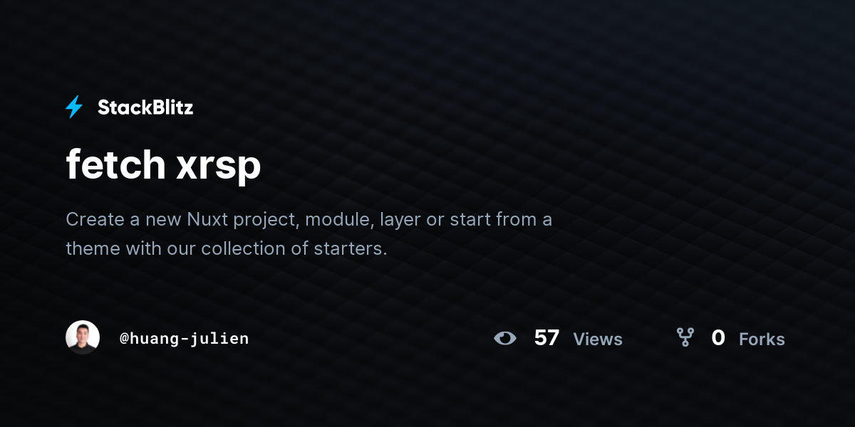 fetch xrsp - StackBlitz