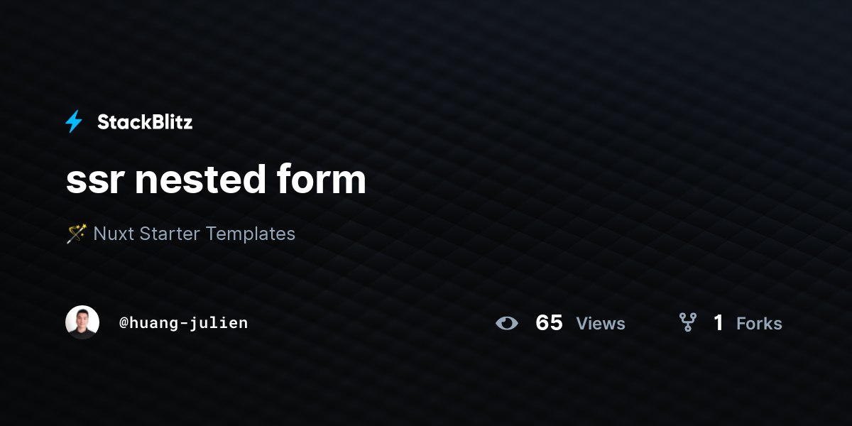 ssr nested form - StackBlitz