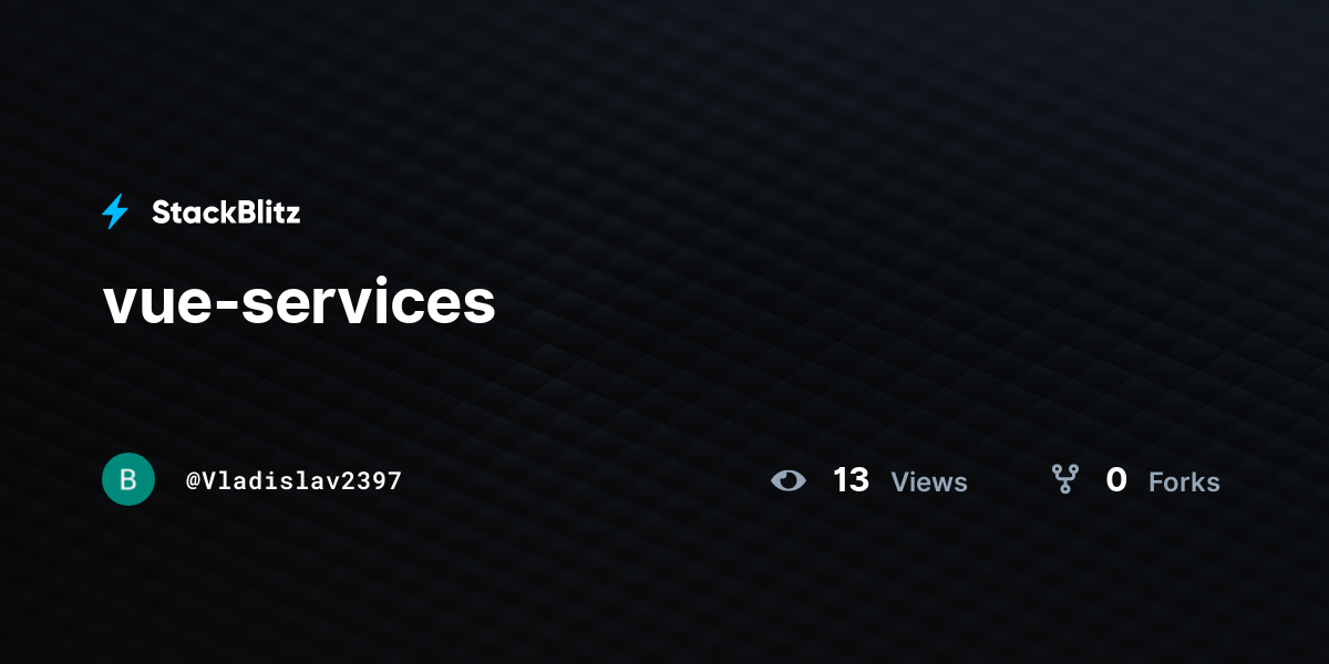 vue-services - StackBlitz