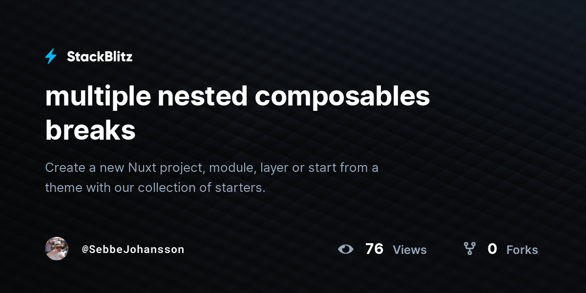 multiple nested composables breaks - StackBlitz multiple nested composables breaks - StackBlitz