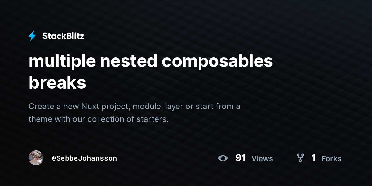 multiple nested composables breaks - StackBlitz