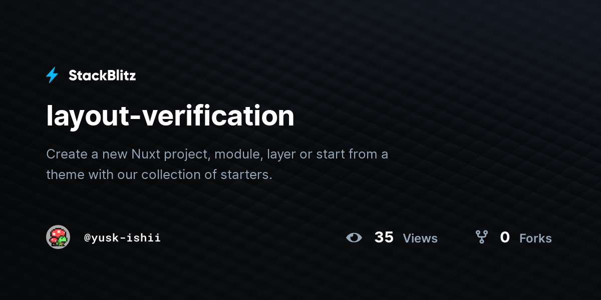 layout-verification - StackBlitz