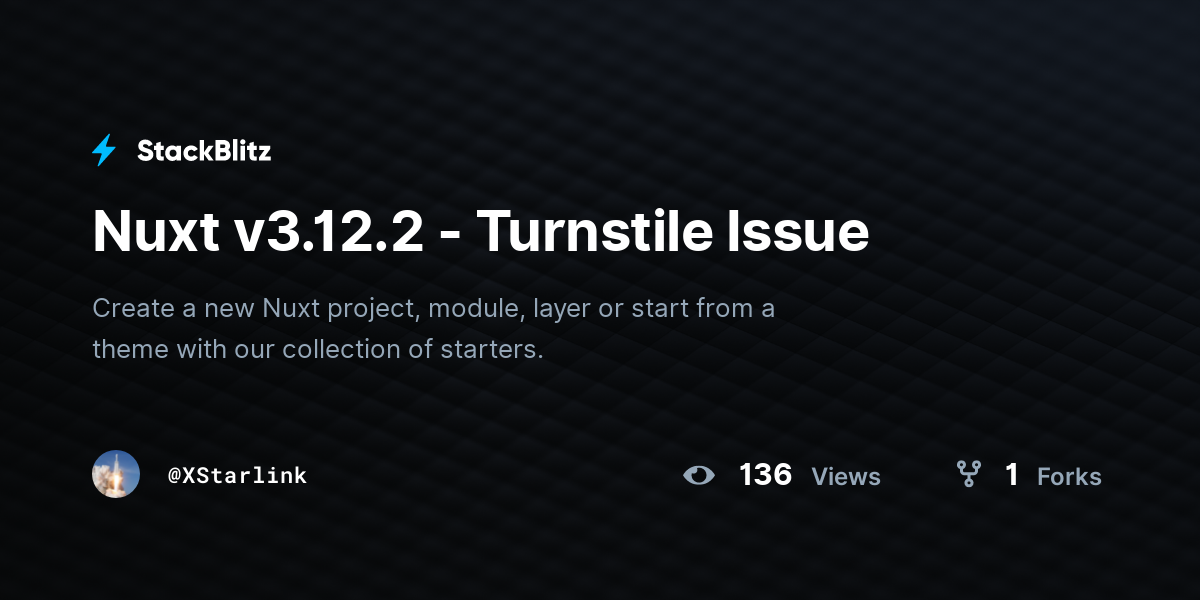 Nuxt V3122 Turnstile Issue Stackblitz 