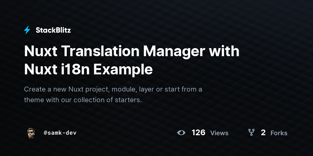 Nuxt Translation Manager with Nuxt i18n Example - StackBlitz Nuxt Translation Manager with Nuxt i18n Example - StackBlitz