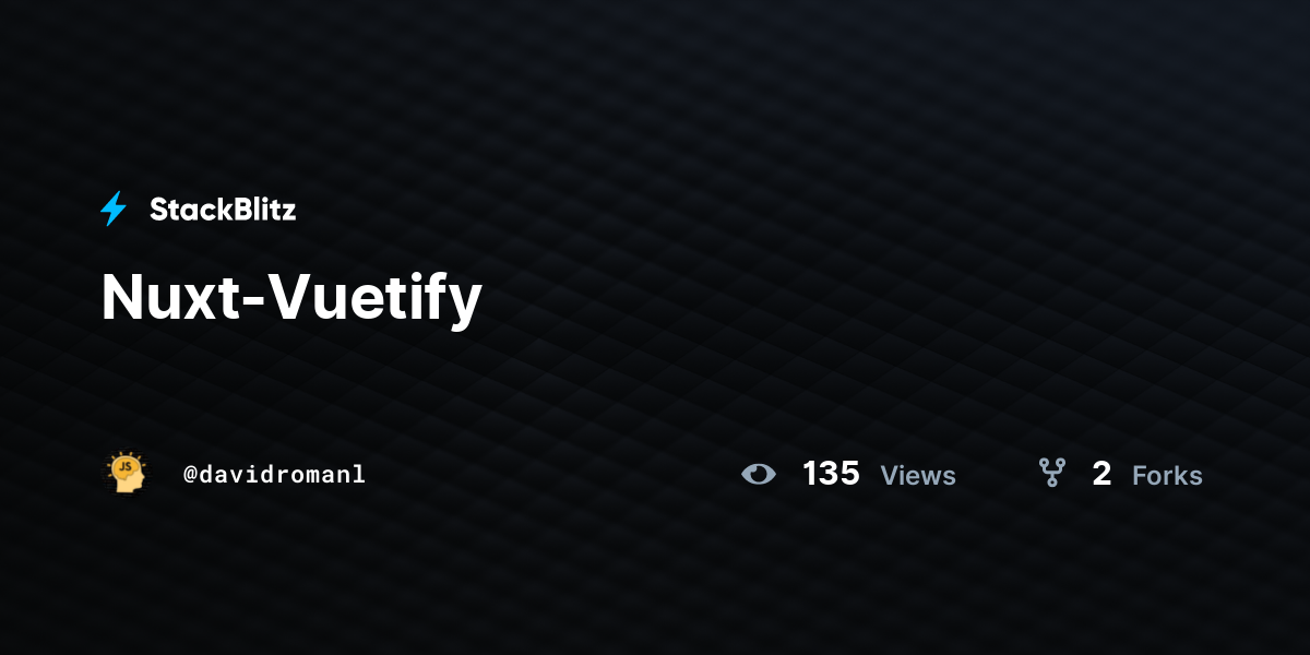 Nuxt-Vuetify - StackBlitz