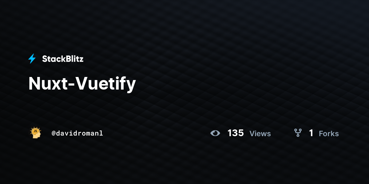 Nuxt-Vuetify - StackBlitz