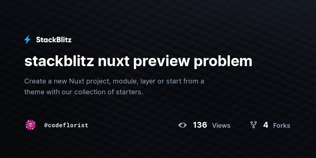 stackblitz nuxt preview problem - StackBlitz