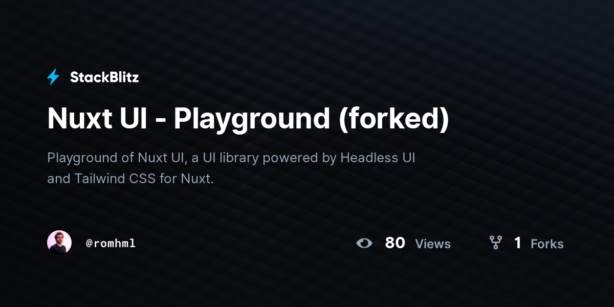 Nuxt UI - Playground (forked) - StackBlitz