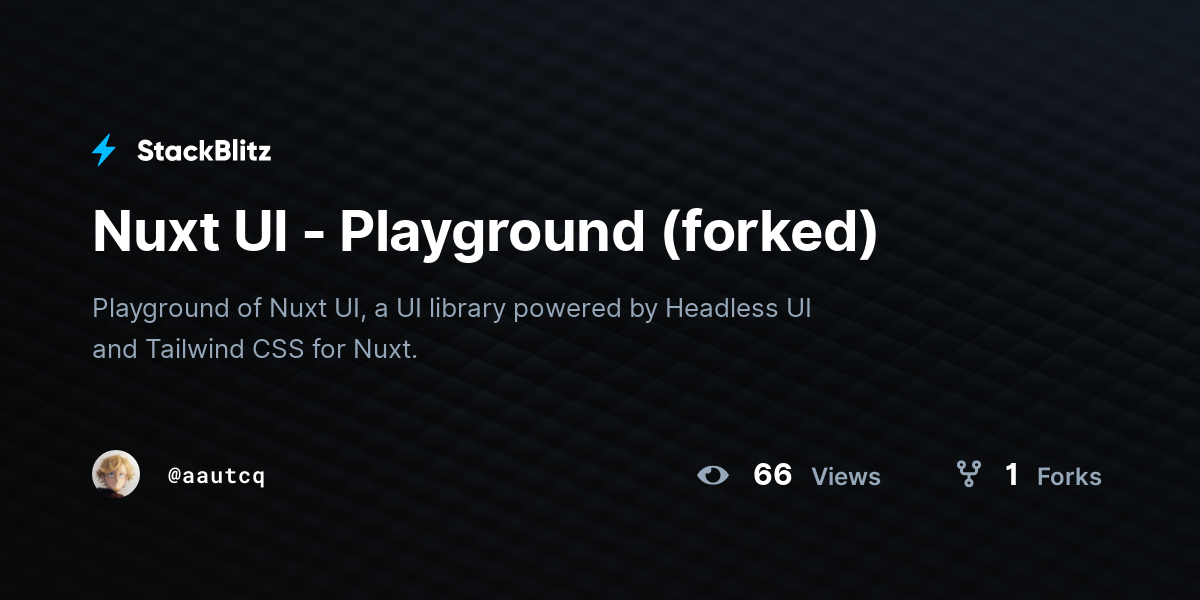 Nuxt UI - Playground (forked) - StackBlitz