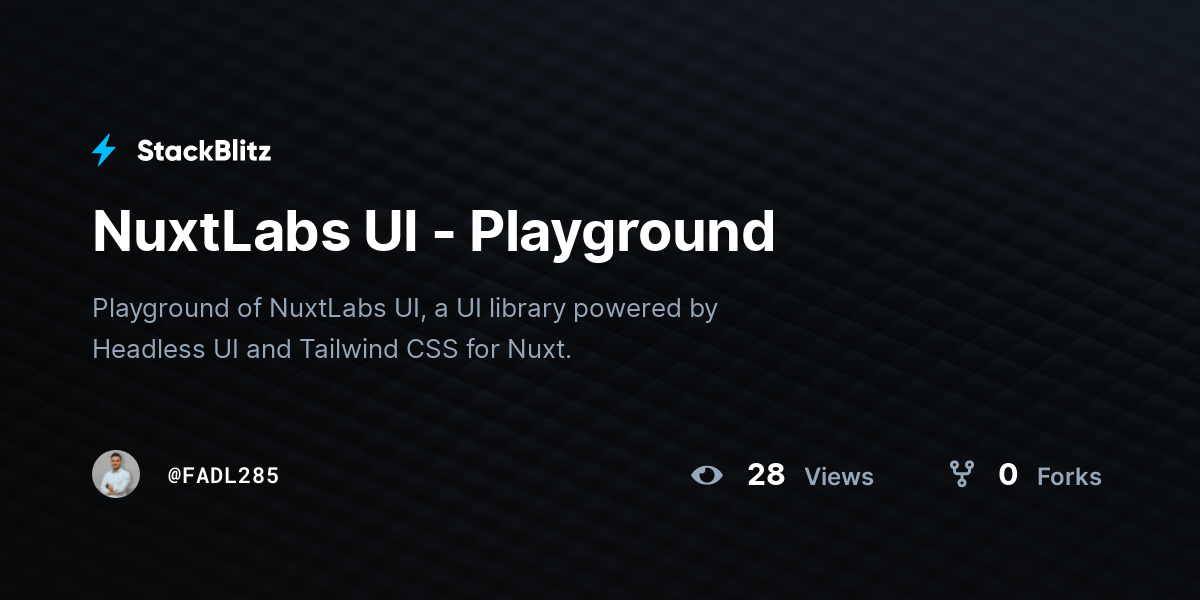 Nuxtlabs Ui Playground Stackblitz