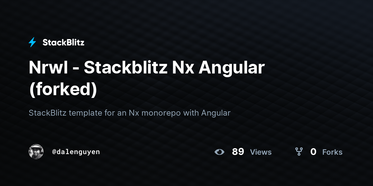 Nrwl Stackblitz Nx Angular Forked Stackblitz