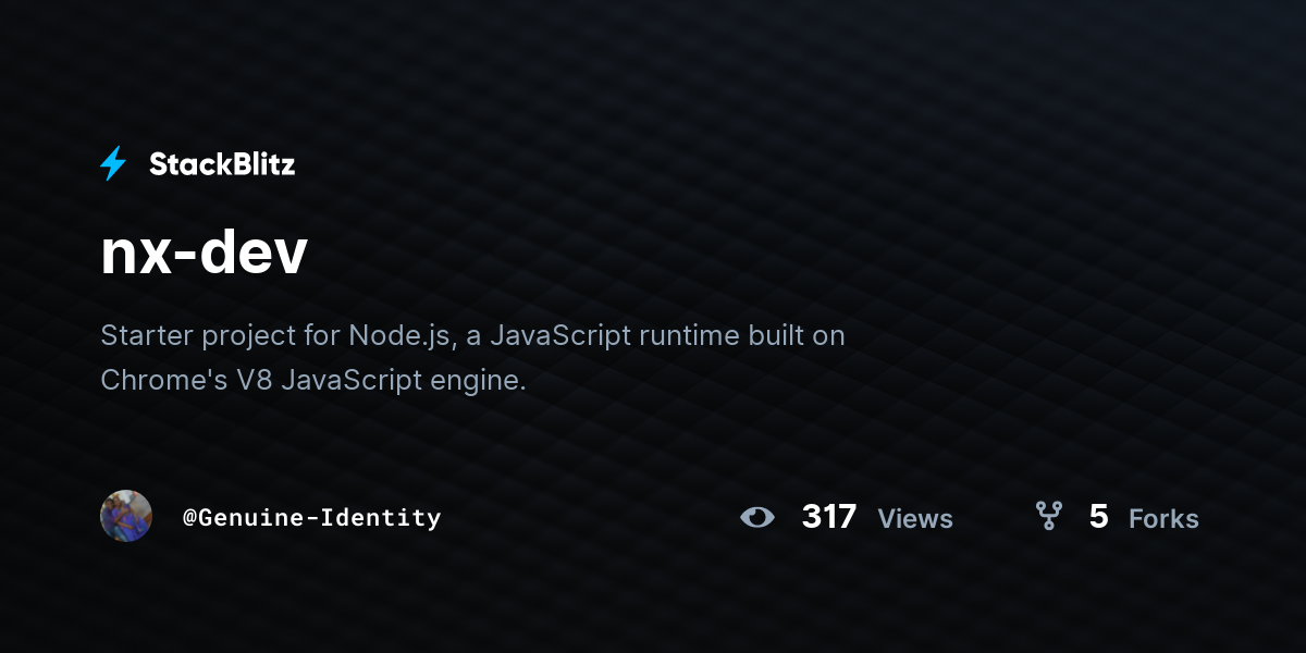 Nx Dev Stackblitz 