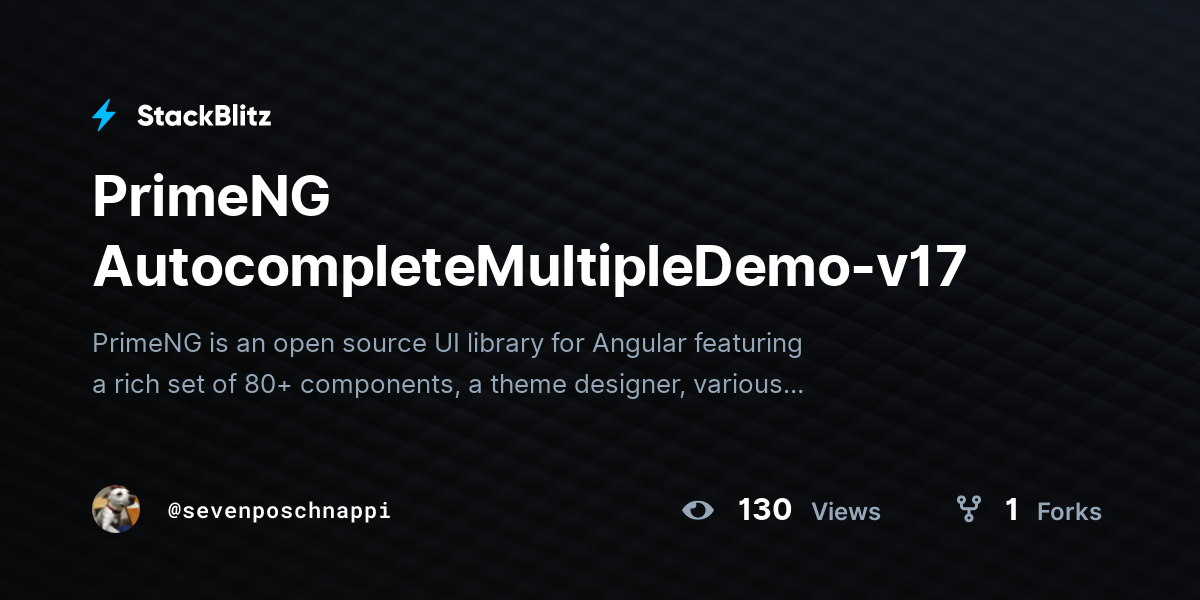 PrimeNG AutocompleteMultipleDemo-v17 - StackBlitz