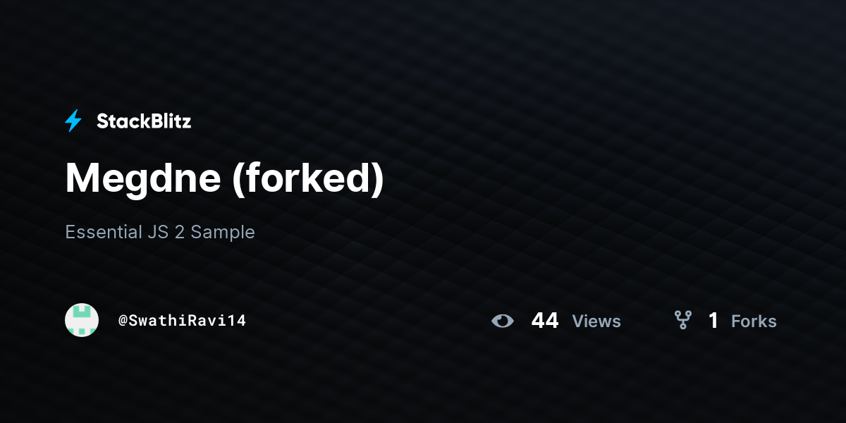 Megdne (forked) - StackBlitz