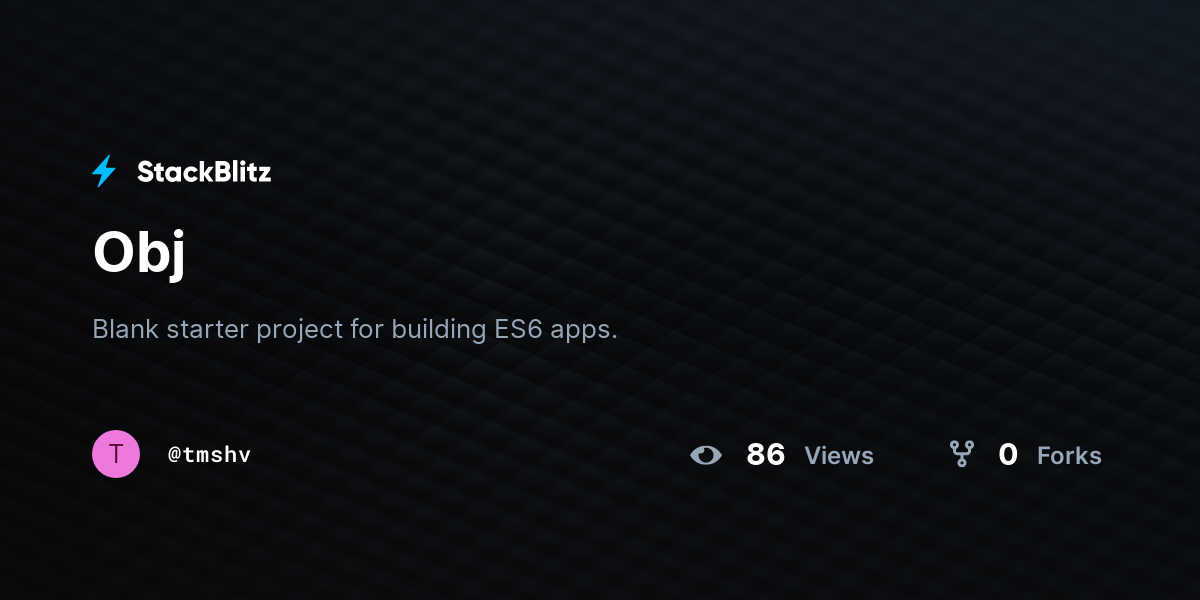 Obj Stackblitz